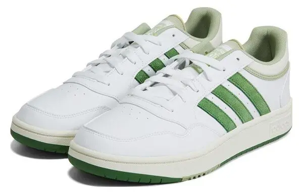 Adidas Hoops 3.0 Sneakers - White/green