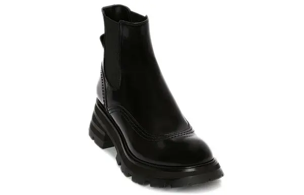 Alexander McQueen Leather Chelsea Ankle Boots