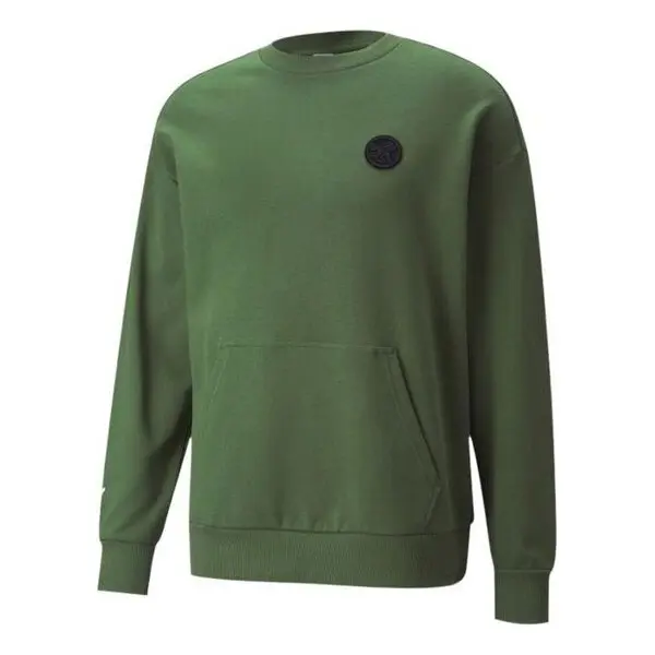 PUMA Long Sleeve Crewneck Pullover With Logo Detail