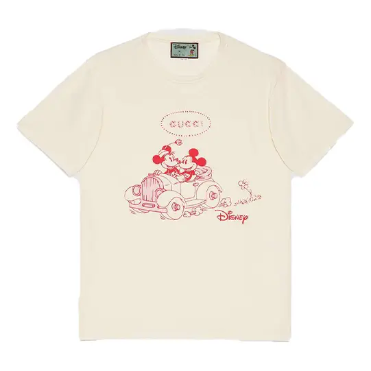 Gucci X Disney Year Of The Rat Limited Edition Mickey Printed T-shirt - Creamy