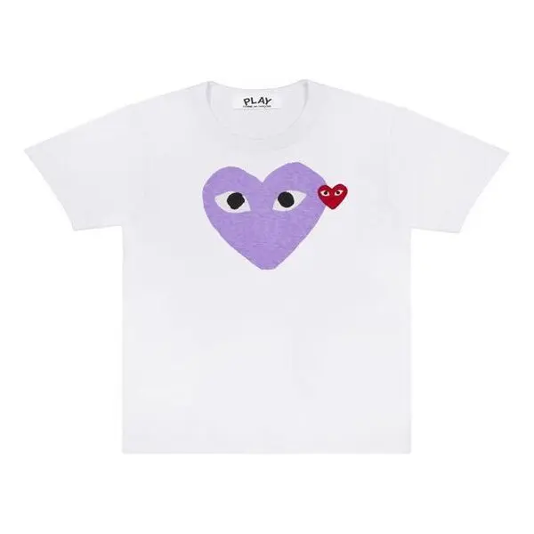 Play Comme Des Garcon Colored Heart T-shirt - White