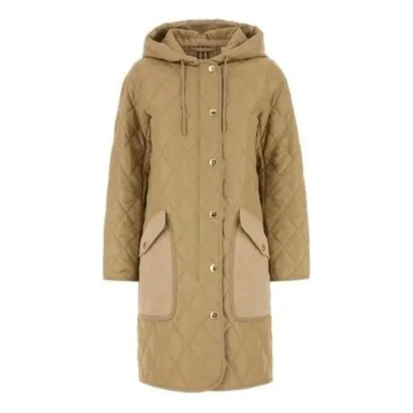 Burberry Quilted Hooded Jacket - Beige