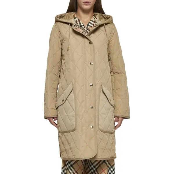 Burberry Quilted Hooded Jacket
