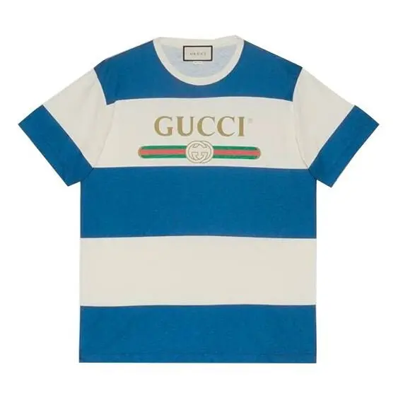 Gucci Ss20 White Wide Stripe Male - Blue