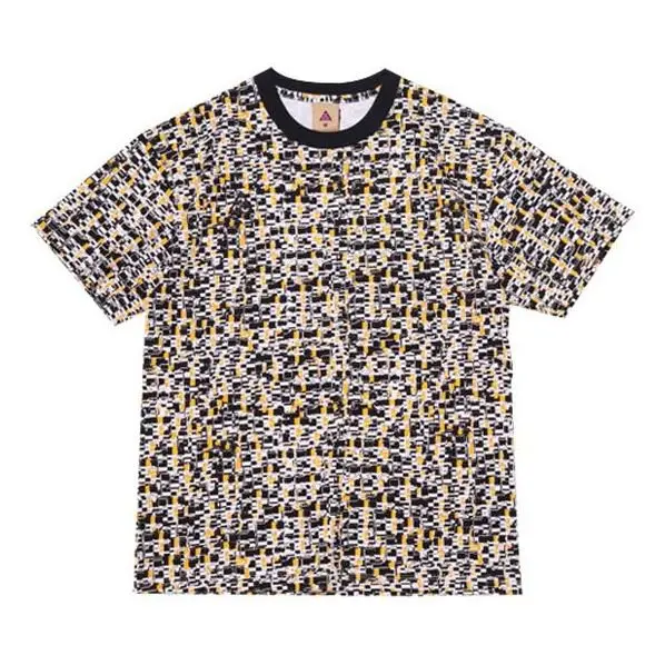 Nike Retro Hand Painted Printing Short Sleeve Black Gray T-shirt 'string Black