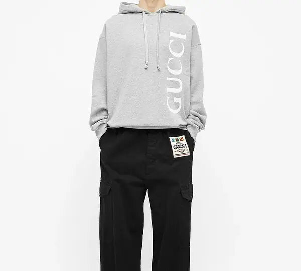 Gucci Large Logo Cotton Hoodie