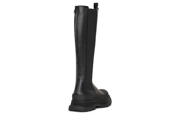 Alexander McQueen Knee High Tread Slick Boots - Black