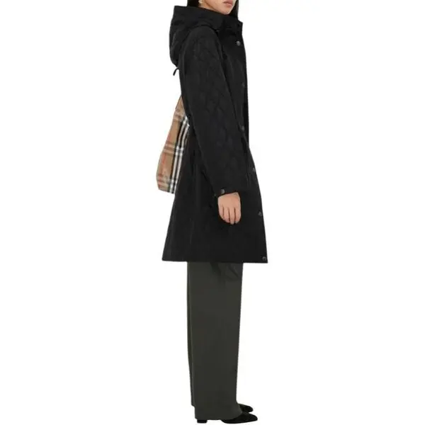 Burberry Quilted Hooded Coat