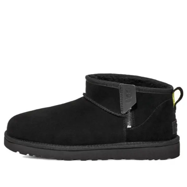 UGG Classic Ultra Mini Zip Boots - Black
