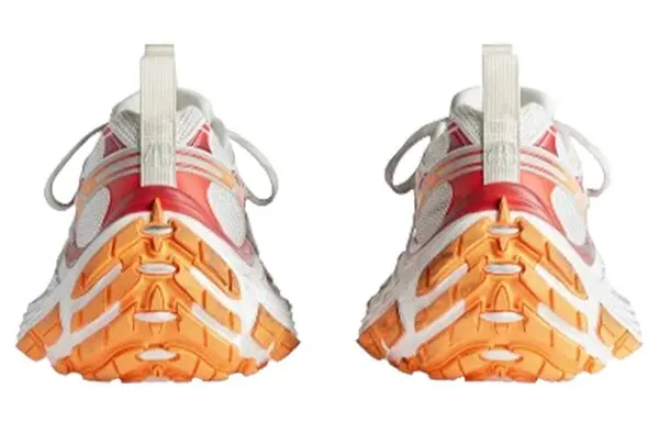 Balenciaga 10xl Sneakers In White, Red, And Orange Mesh, Tpu, And Rubber - White/orange/red