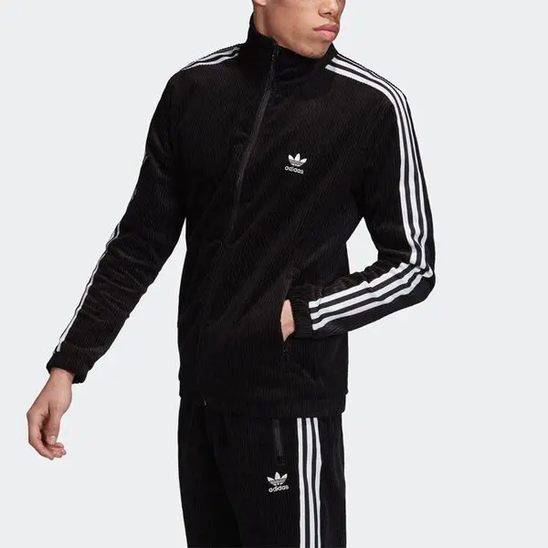 Adidas Originals Corduroy Zipper Track Jacket - Black