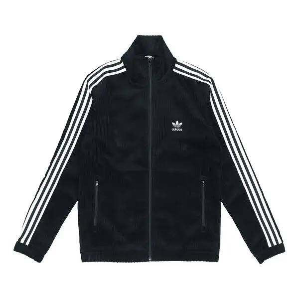 Adidas Originals Corduroy Zipper Track Jacket - Black