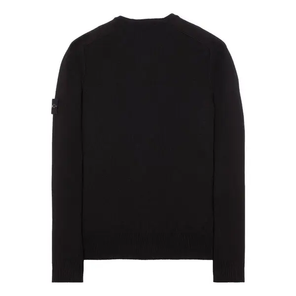 Stone Island Raw Hand Cotton Knitted Cardigan - Black