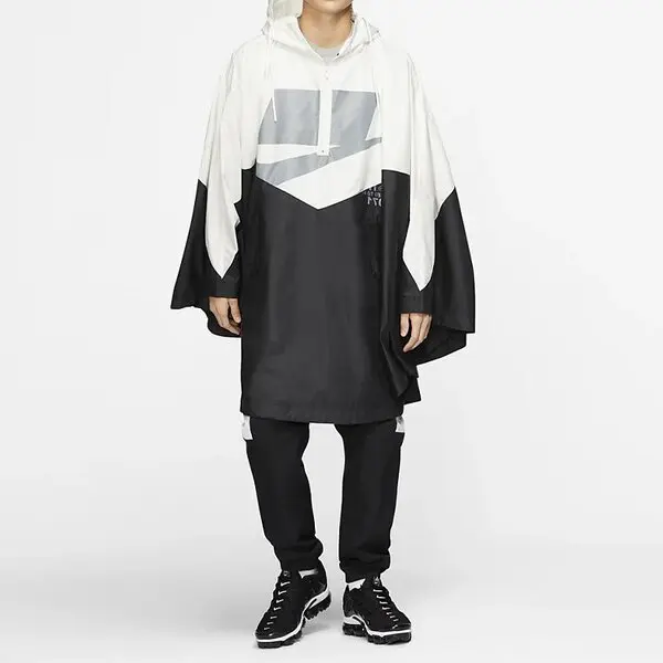 Nike Shield Sportswear Windrunner Poncho Jacket - White/black