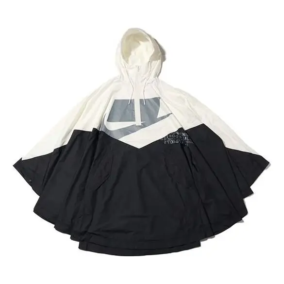 Nike Shield Sportswear Windrunner Poncho Jacket - White/black