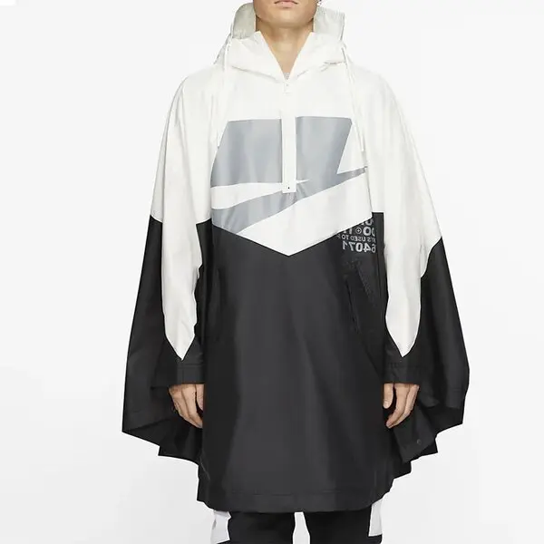 Nike Shield Sportswear Windrunner Poncho Jacket - White/black