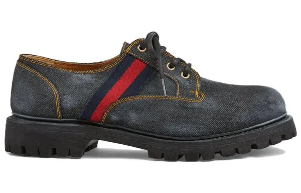 Gucci Denim Derby Shoes