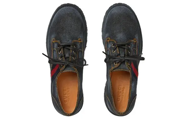 Gucci Denim Derby Shoes
