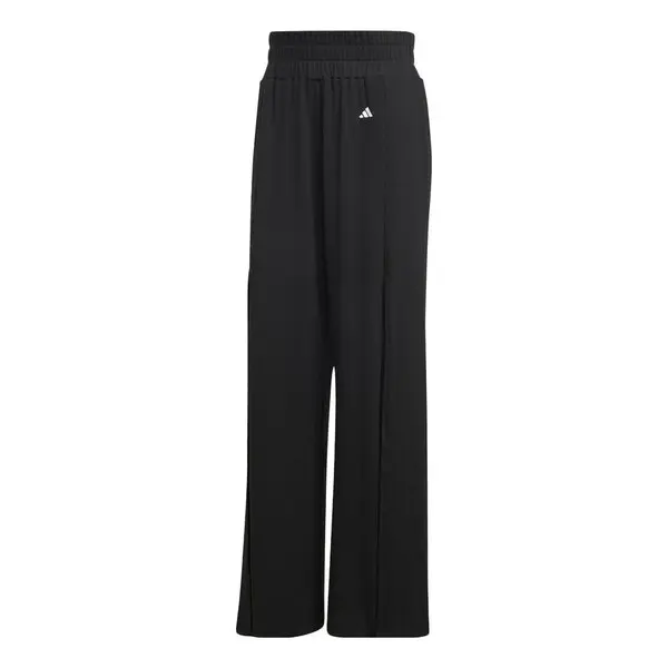 Adidas Studio Logo Wide Leg Pants - Black