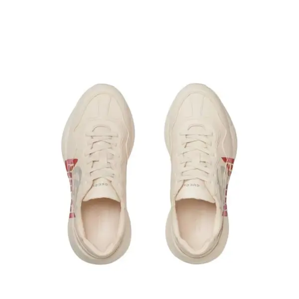 Gucci Rhyton Sneakers - Ivory/red