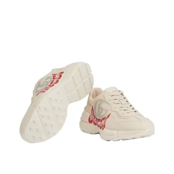 Gucci Rhyton Sneakers - Ivory/red