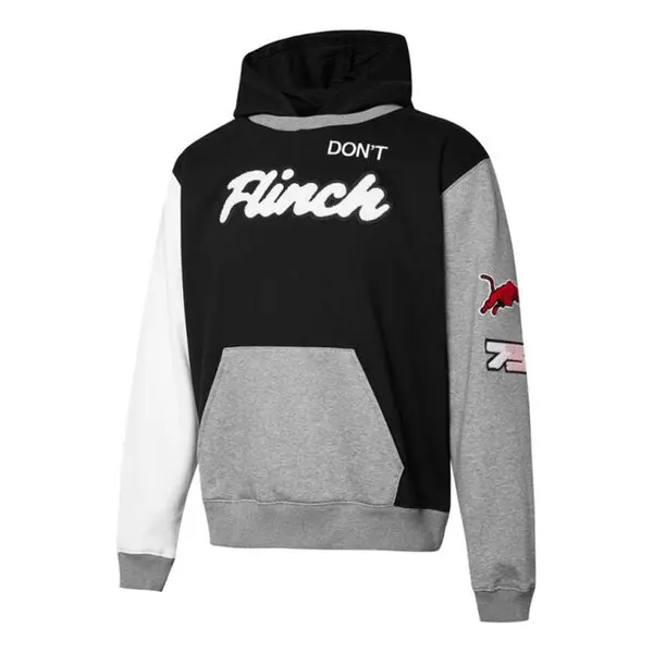 PUMA Combine Embroidered Pattern Knit Sports Hoodie