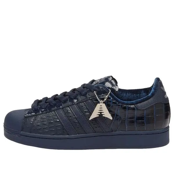 Adidas X Anthony Edwards Superstar 'navy Croc' Sneakers - Navy/core Black