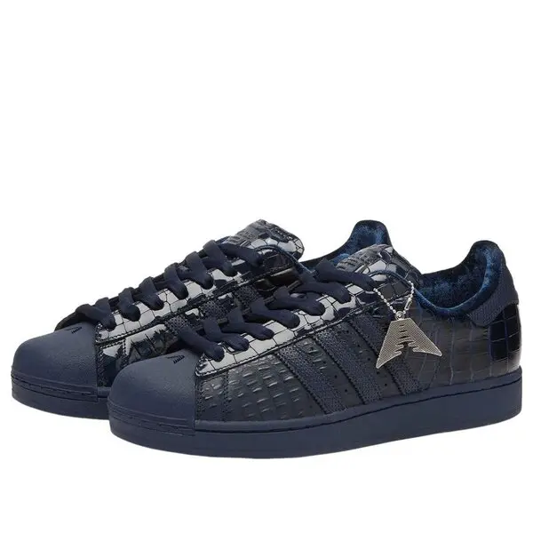 Adidas X Anthony Edwards Superstar 'navy Croc' Sneakers