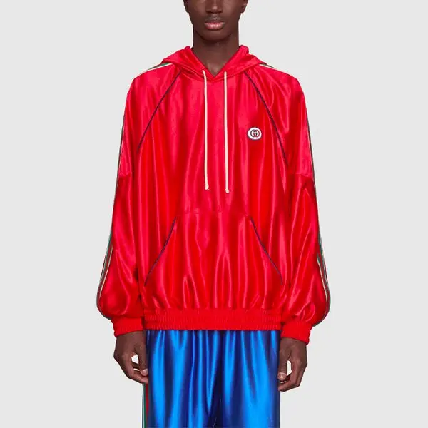 Gucci Ss21 Taped Hooded Track Jacket
