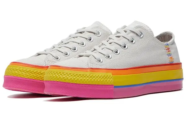 CONVERSE Chuck Taylor All Star Lift Low "rainbow Vintage - White