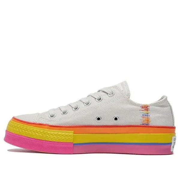CONVERSE Chuck Taylor All Star Lift Low "rainbow Vintage - White