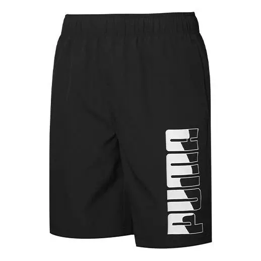 PUMA Logo Woven Shorts - Black
