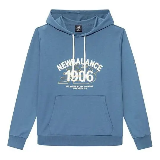 NEW BALANCE Alphabet Printing Hoodie - Blue