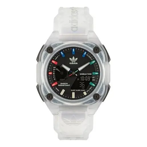 Adidas Translucent Resin Strap Watch 'white Black - White/black