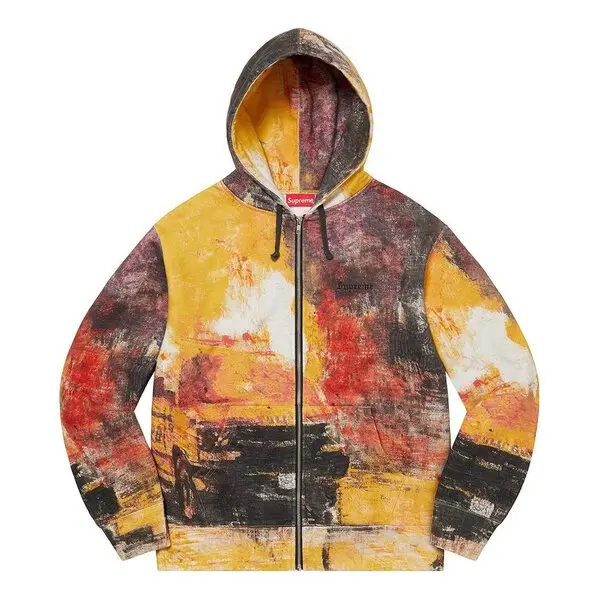 Supreme Fire Zip Up Hooded Sweatshirt - Multi-color