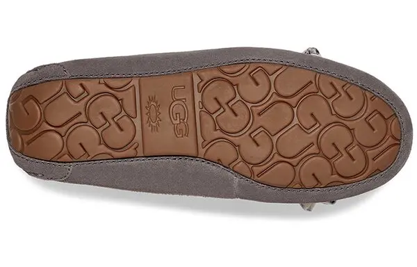 UGG Ansley Plaid Bow Slipper - Charcoal