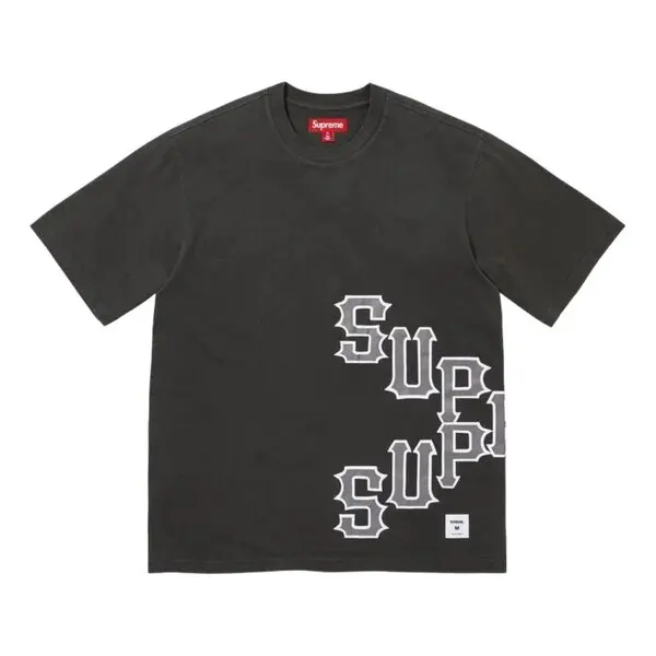 Supreme Ss26 Cracked Spellout S/s T-shirt - Black