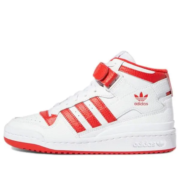 Adidas Forum Mid J Sneakers - White/red