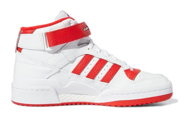 Adidas Forum Mid J Sneakers - White/red