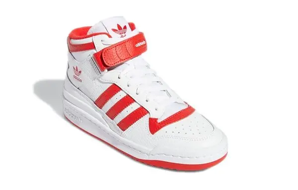 Adidas Forum Mid J Sneakers - White/red
