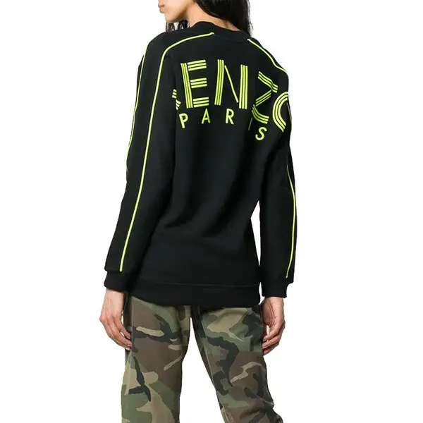 Kenzo V-neck Sweatshirt With Striped Accents
