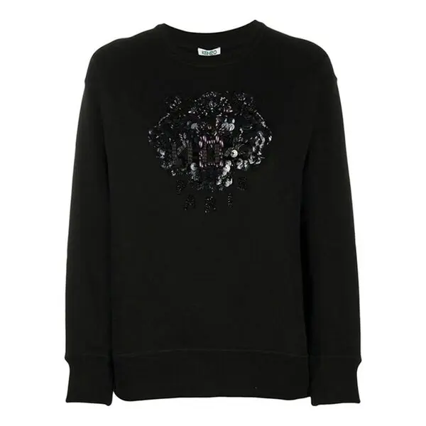 Kenzo Tiger Head Sequin Sweatshirt - Black