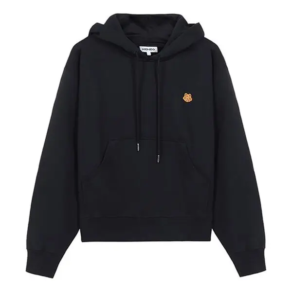 Kenzo Embroidered Tiger Head Hoodie - Black