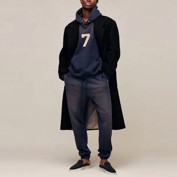 Fear Of God 7 Vintage Hooded Sweatshirt - Navy