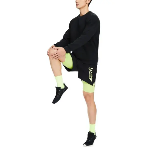 LI-NING Gym Series 3d Solid Color Round Neck Pullover