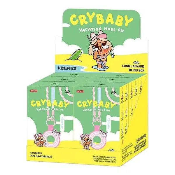 POP MART Crybaby Vacation Mode On Series Long Lanyard Seal Cases - Multi-color
