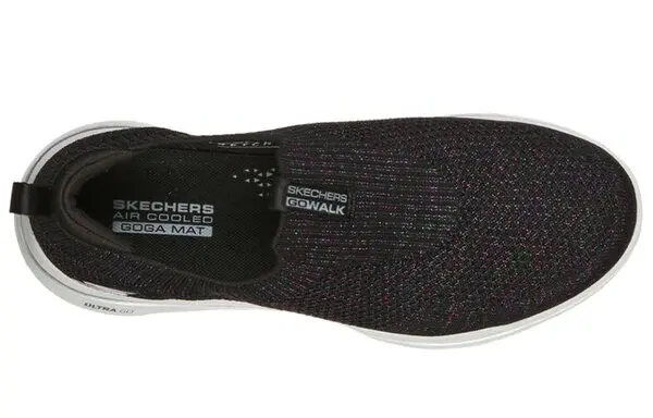 Sketchers Go Walk Slip-on Sneakers - Black/white