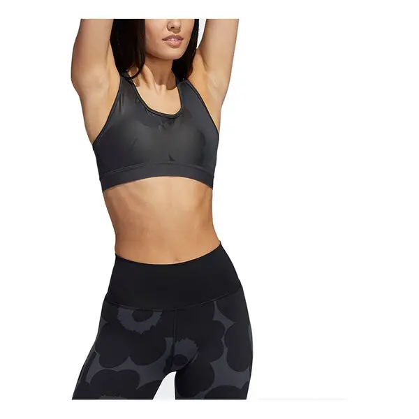 Adidas X Marimekko Believe This Medium-support Bra Asia Sizing - Black