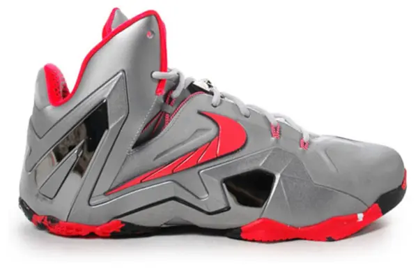 Nike Lebron Elite 'team' High Top Sneakers - Wolf Grey/red/grey
