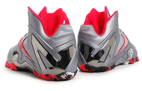 Nike Lebron Elite 'team' High Top Sneakers - Wolf Grey/red/grey